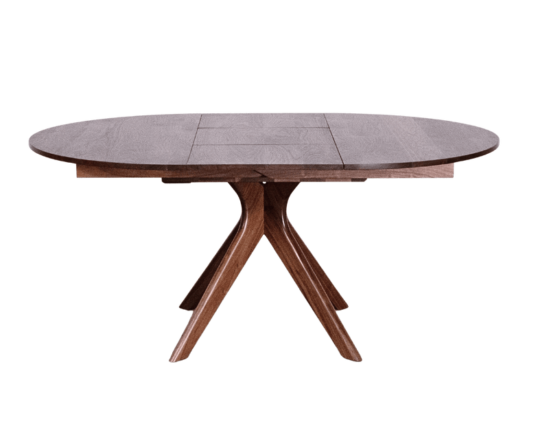 Strata Round Extendable Table - 100% Solid Wood - Columbus, Ohio