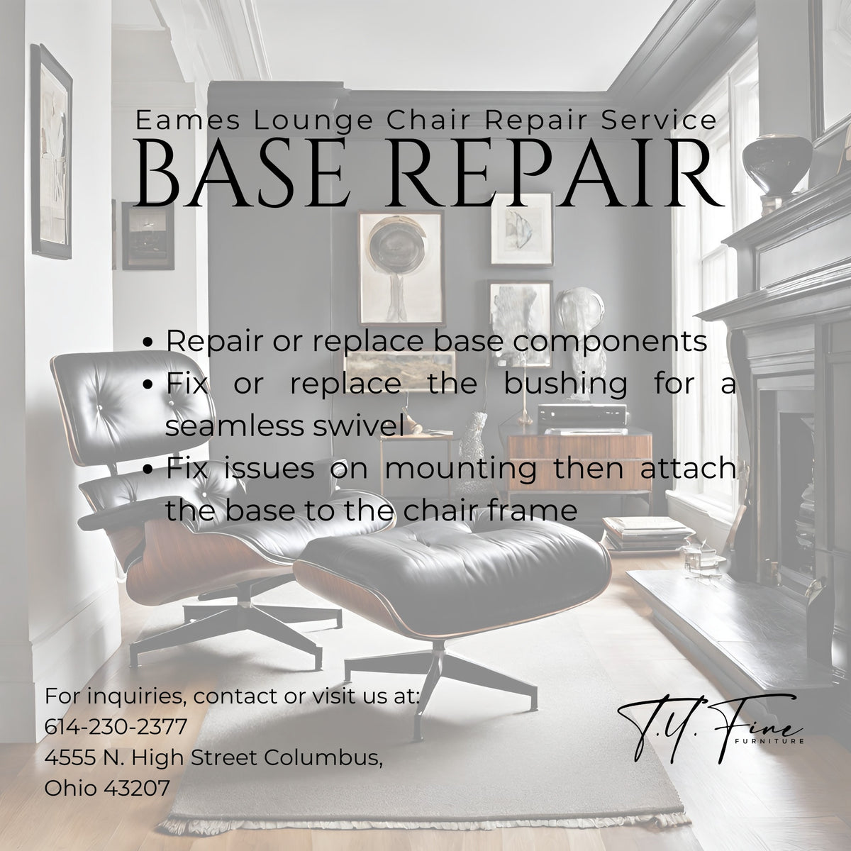 Eames Lounge Chair Repair - Base Repair – T.Y. Fine Furniture
