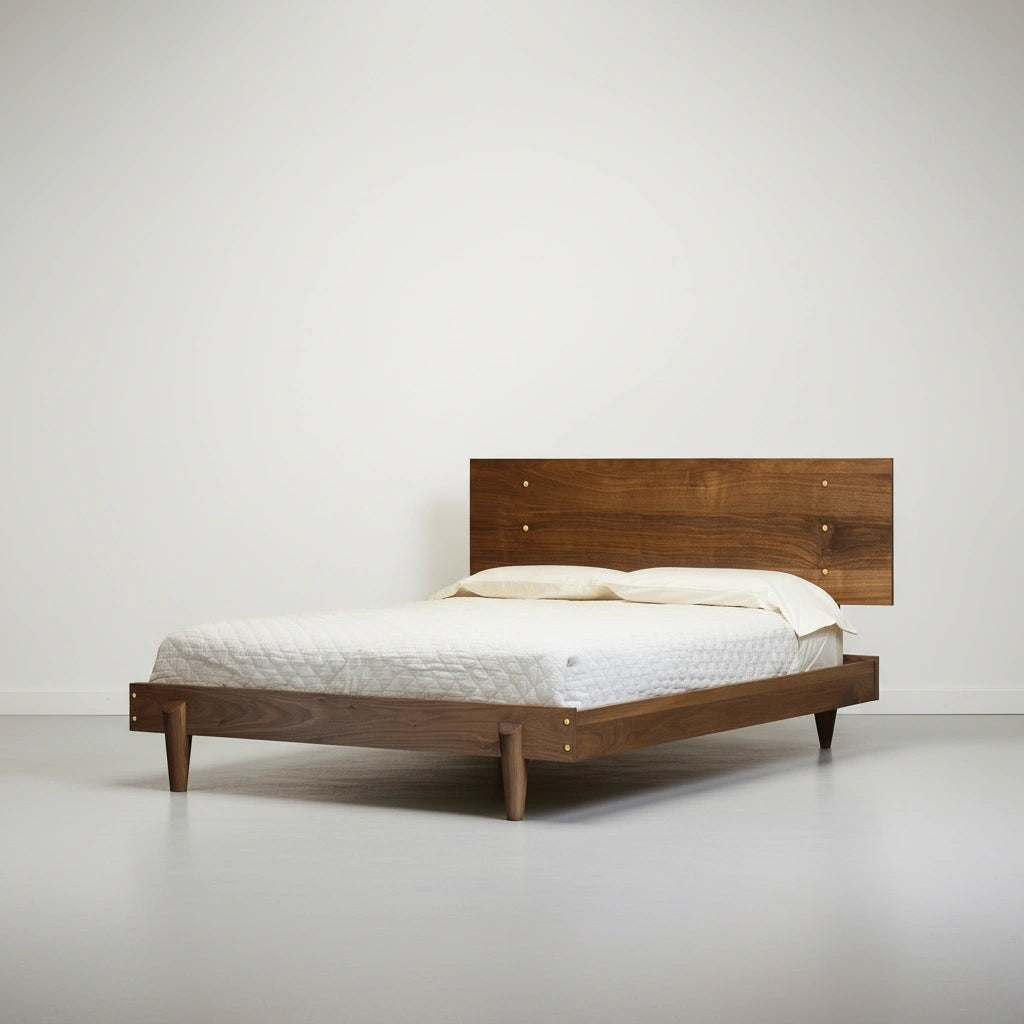 Apollo Platform Bed in Walnut - 100% Solid Wood - Columbus, Ohio
